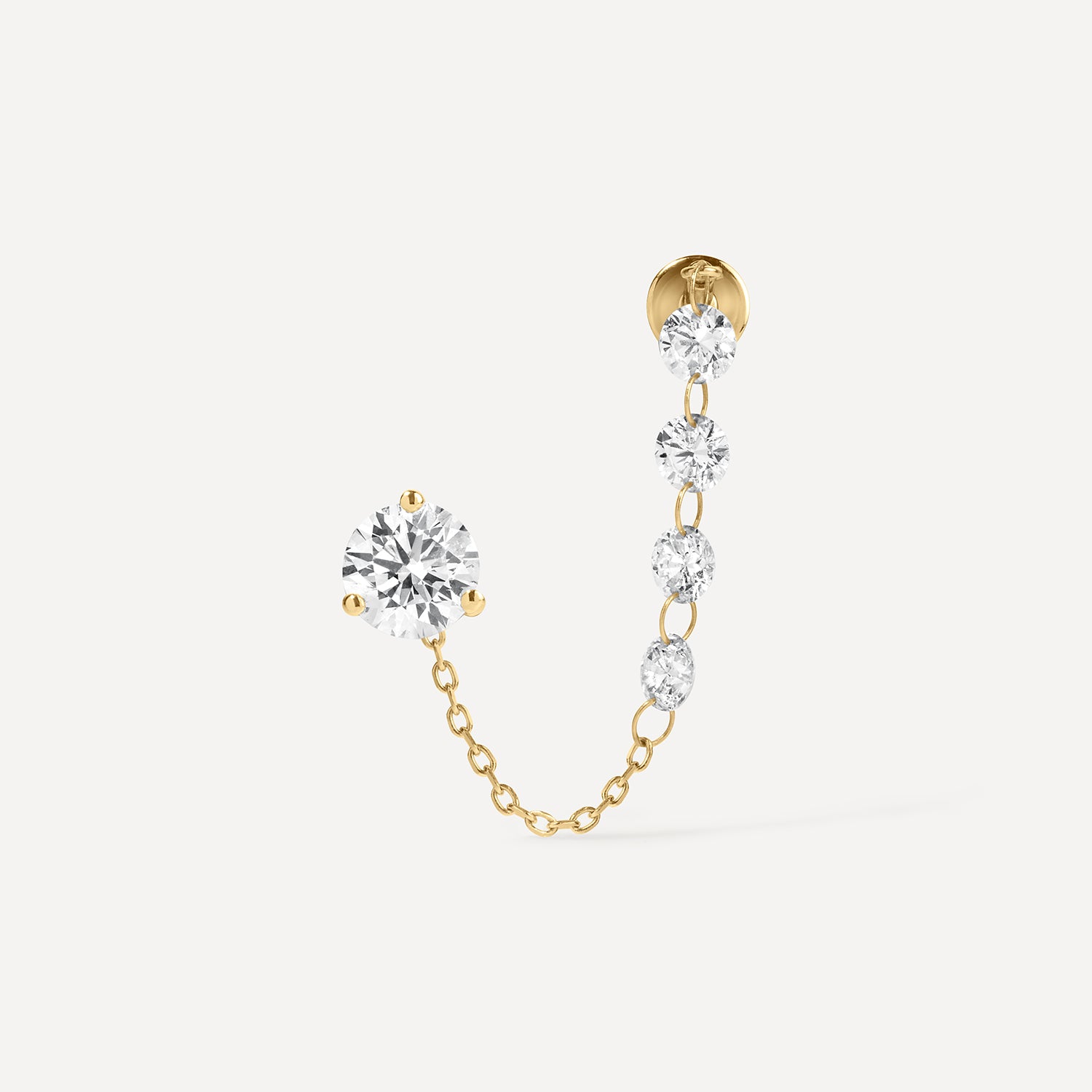 Floating Diamond Threaded Chain Connector | Kelly Bello Design
