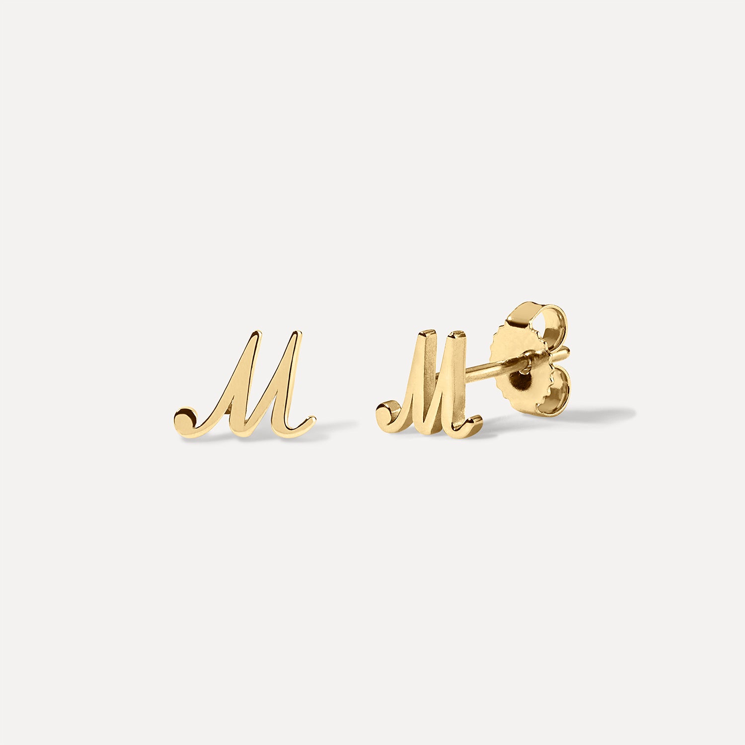 Mini Cursive Letter Studs | Kelly Bello Design