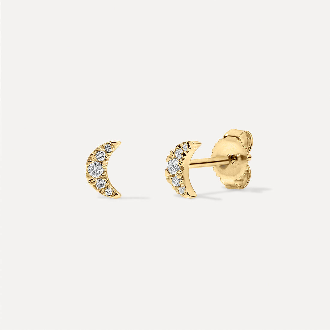 Mini Luna Diamond Studs – Kelly Bello Design