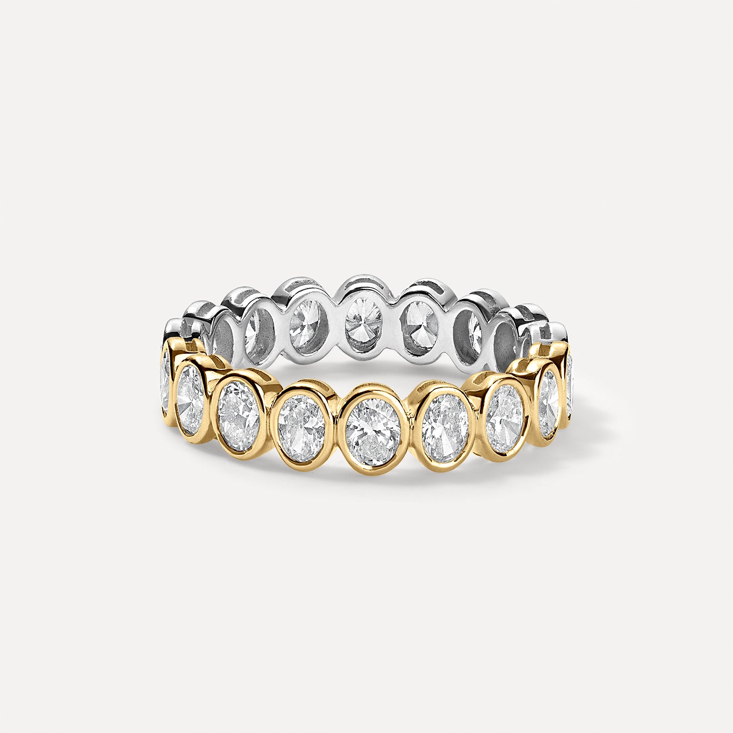 Mini Oval Diamond Bezel Ring | Kelly Bello Design®