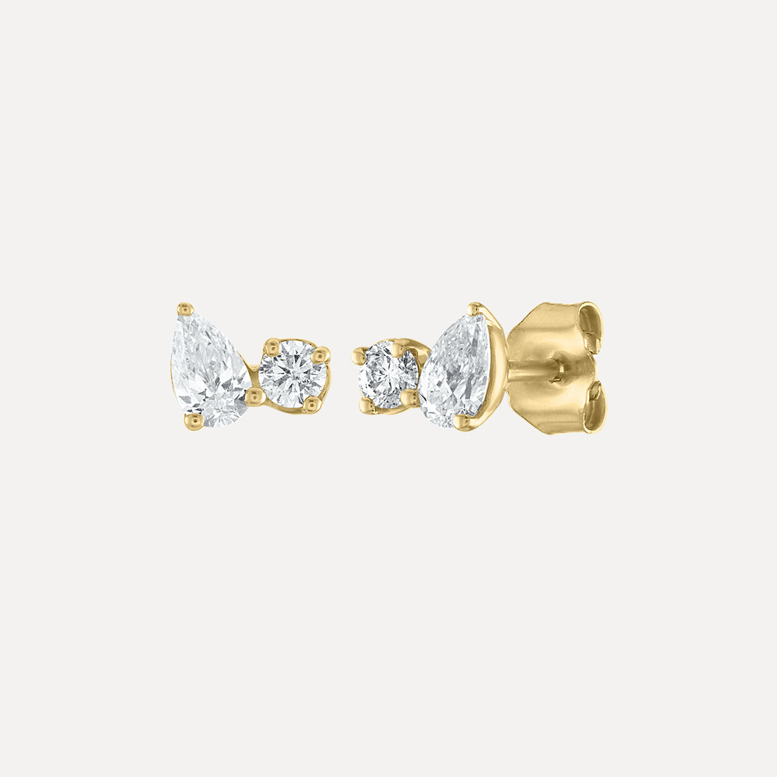 Noa Double Mixed Diamond Studs | Kelly Bello Design®