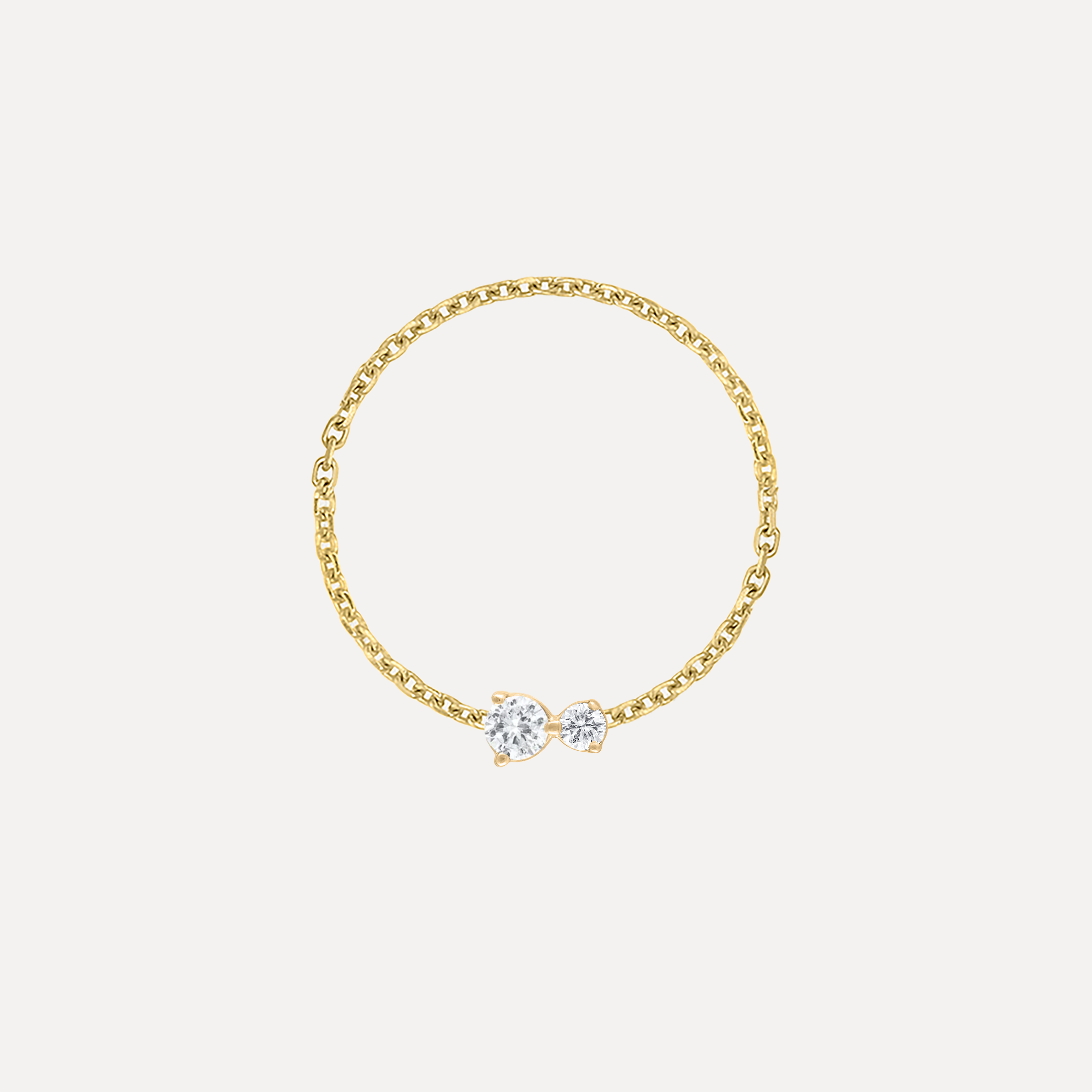 Noa Double Diamond Chain Ring | Kelly Bello Design®