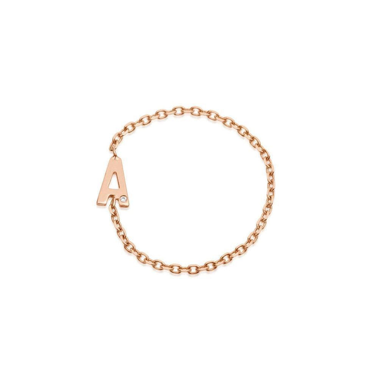 Mini Letter Chain Ring | Kelly Bello Design®