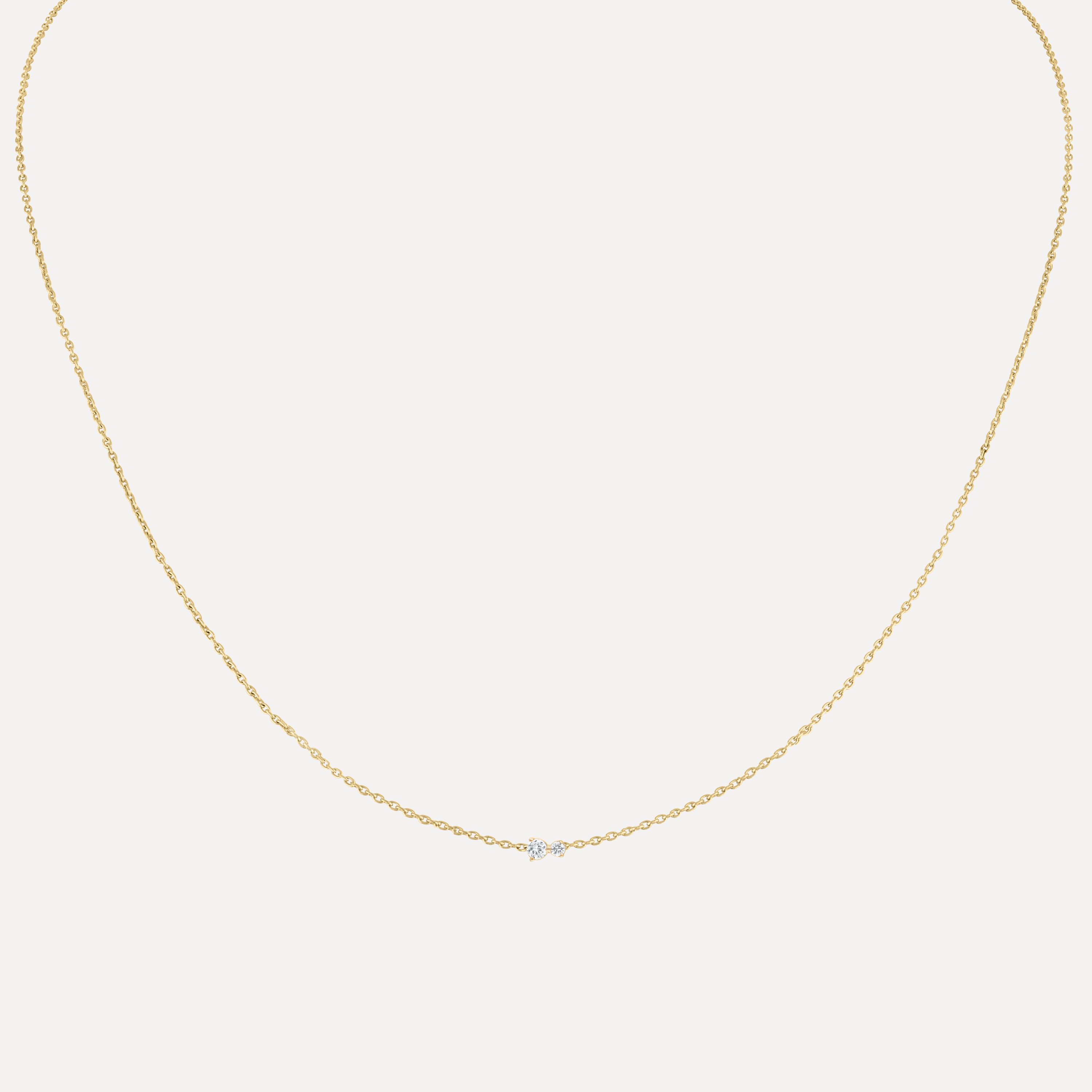 Noa Double Diamond Necklace | Kelly Bello Design®